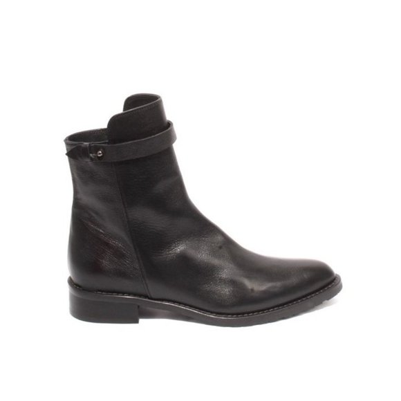 Isabelle | Shoes | Isabelle 334a Black Leather Zip Pointy Ankle Heel ...